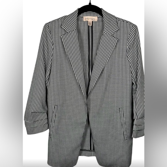 Philosophy | Jackets & Coats | Philosophy Black And White Checkered ...